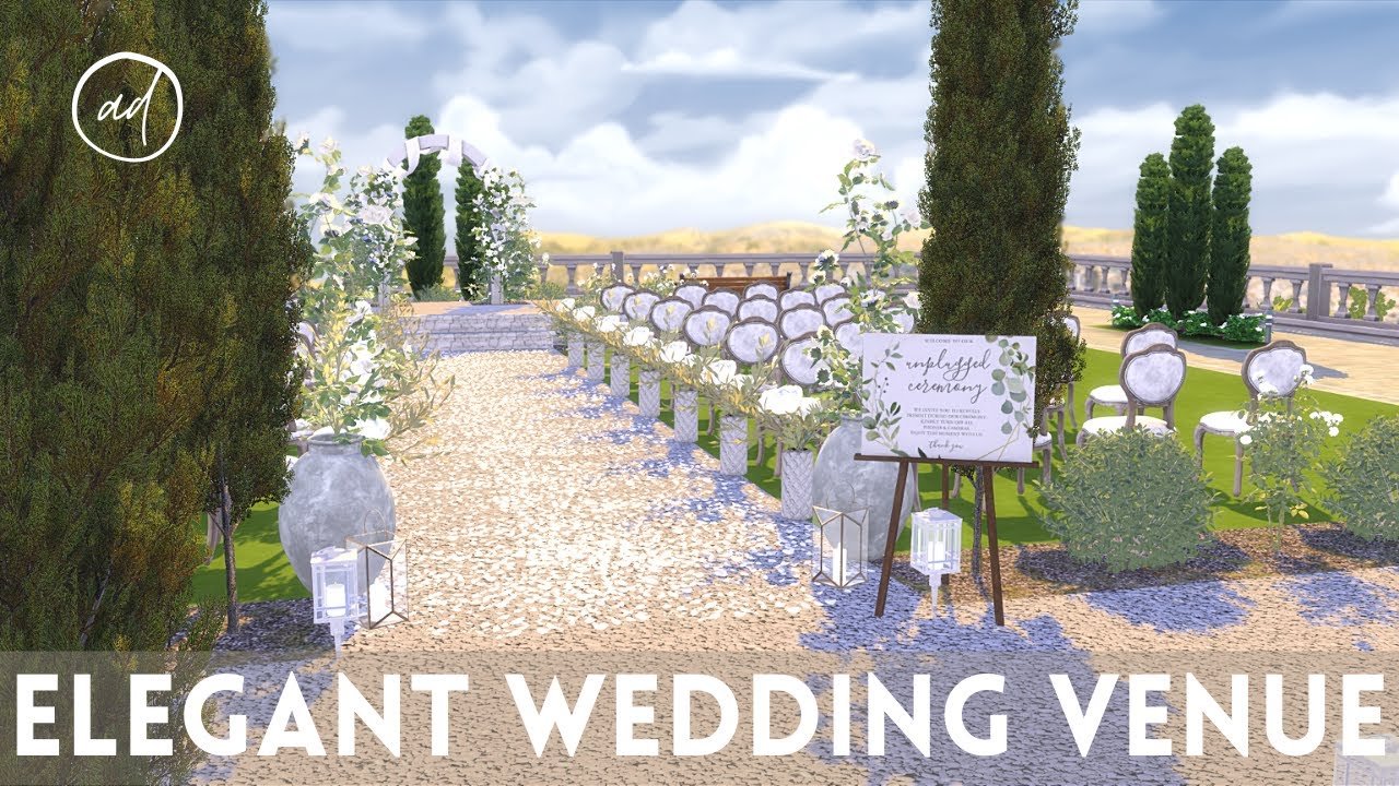 ELEGANT WEDDING VENUE || Sims 4 || CC SPEED BUILD - Wedding Plan 360