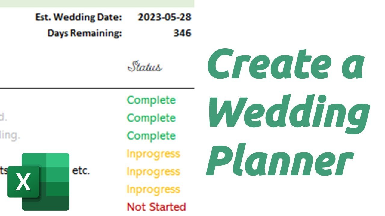 Wedding Planning Checklist - Excel Tutorial - Wedding Plan 360