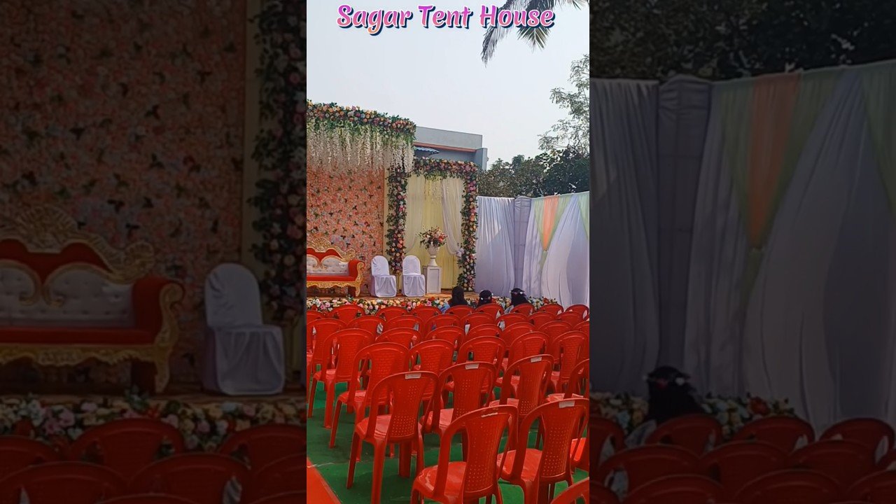 Wedding Stage & Open Pandal Decoration 2025 | Design by Sagar Tent ...