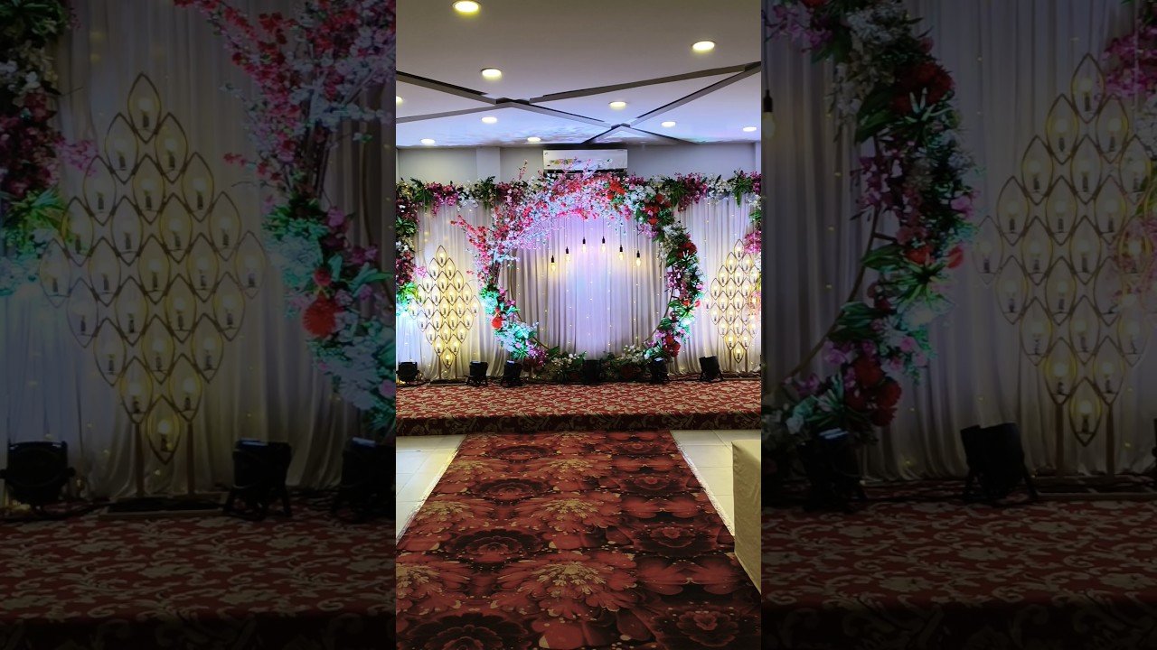 Royal Stage Decoration Ideas | Wedding Decoration Setup | Latest Flower ...